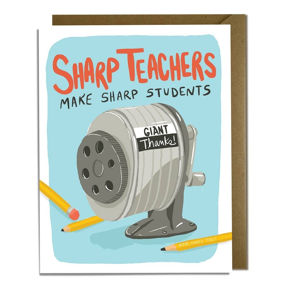 Sharp Teachers - Teacher Appreciation Card | LocoPops